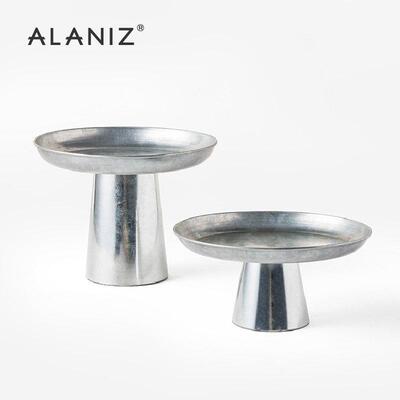 alaniz南兹Art高脚盘冷盘子欧式点心盘茶点盘家用水果盘个性托 托