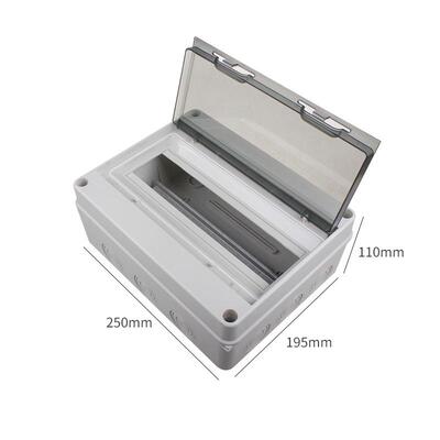 户外防水空开线盒HT-12 塑料明装配电强电箱PZ30 12回路空箱IP65