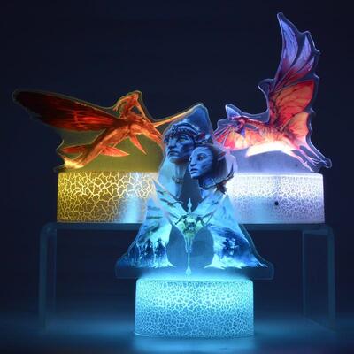 新款Avatar阿凡达2水之道电影周边衍生产品模型公仔亚克力夜灯非