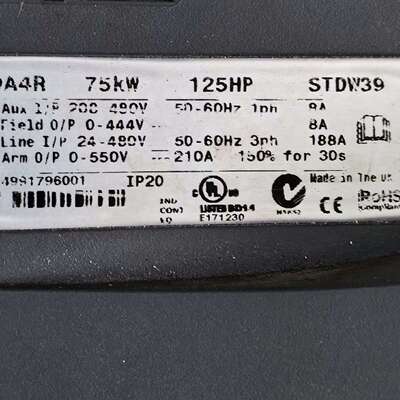CT直流调速器MP210A4R 75KW 125HP ，