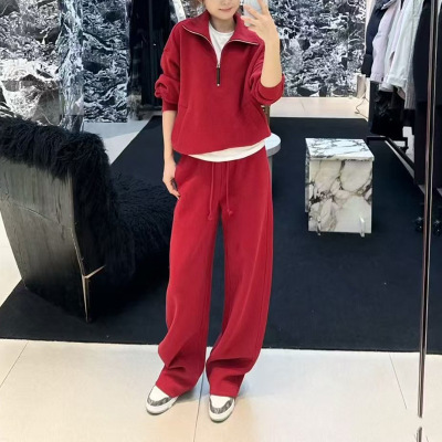 2026春季新款套装慵懒拉链卫衣MBF1SWS002 阔腿休闲裤MBF1PAT005