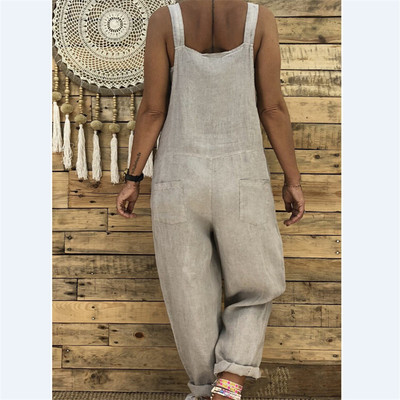 吊带系扣宽松连体背带裤