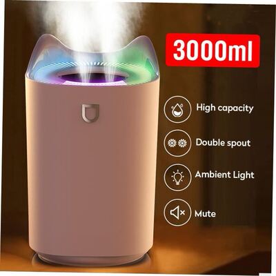 3L Air Humidifier Essential Oil Aroma Diffuser Double Nozzle