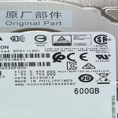 出100个东芝/曙光/华为AL14SEB060N机械硬盘25