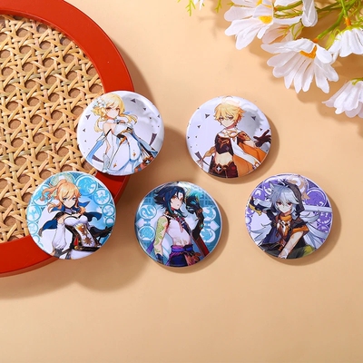 Badges Logo Customized Photo Cartoon DIY Metal Pin Gift