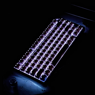 猫尔本MAO猫猫头双色侧刻透光机械十字键帽68/75/80/98/108配键帽