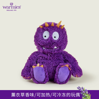 官方正品warmies紫色怪兽玩偶