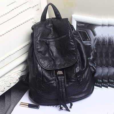 法国Colorin Kite2024新款时尚韩版羊皮双肩包女复古软皮旅行背包