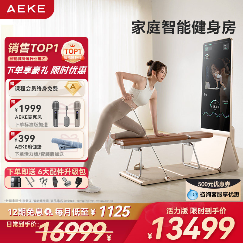 AEKE力量镜A1魔镜智能健身镜运动镜全身综合训练站智能家用多功能
