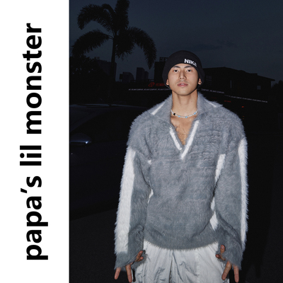 PAPASLILMONSTER【毛绒风尚】美式休闲慵懒风宽松针织衫秋冬毛衣