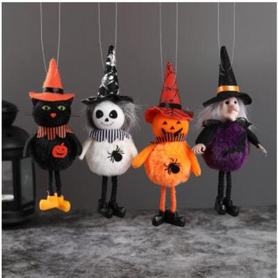 Halloween decorations Pumpkin Witch Black Cat pendant