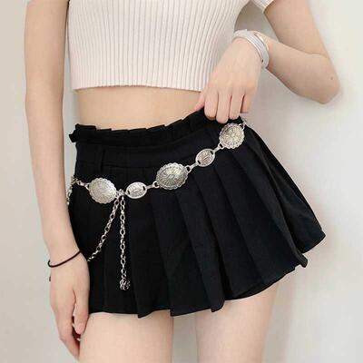 Western Metal Concho Belt Women Cowgirl Chain Belts Dress