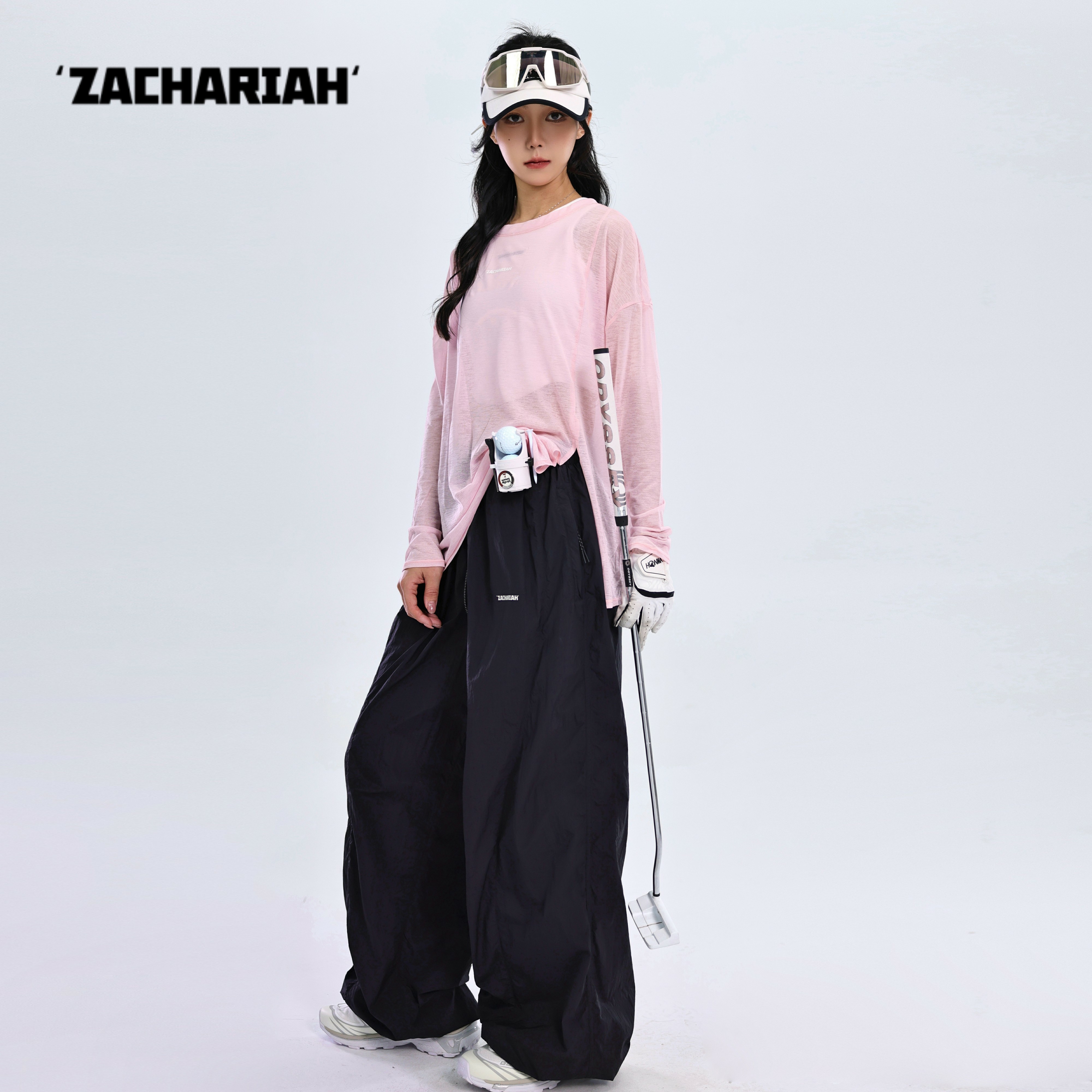 ZACHARIAH【雾粉】户外休闲衣裤套装冰丝凉感防晒衣高尔夫运动裤