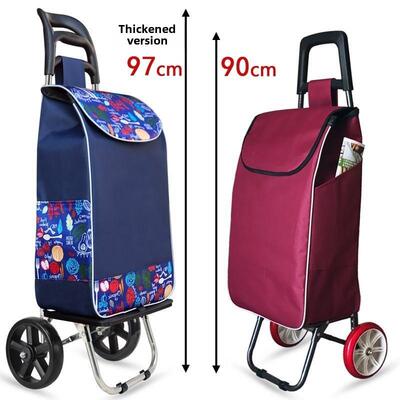 Vegetable shopping cart folding shopping bag basket trolley