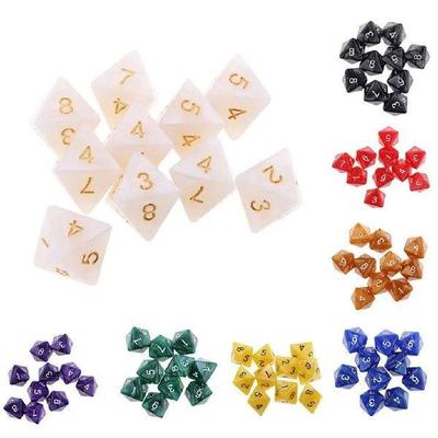 10pcs 8 Sided Dice D8 Polyhedral Dice for Dungeons and