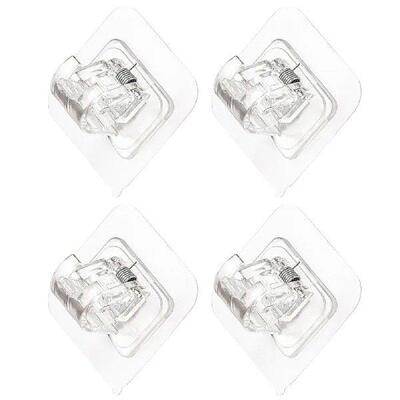 4 Pcs Hanging Rod Clamp Wall Mount Clothes Mounted Hooks