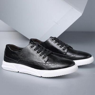 Plus size men leisure leather shoes sneakers大码男板鞋 46 48