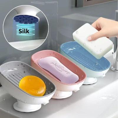 1Pcs Bathroom Soap Dishes Holder Self Draining Soap Box with