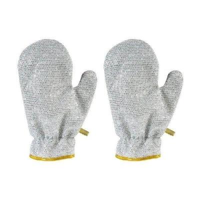 1Pair Silver Wire Dishwashing Gloves Suitable for Kitchen