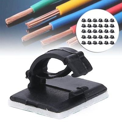 极速30pcs Selfadhesive Wire Clips CarH Cable Clip Fixer Hold