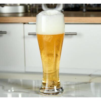 520ml Waisted Beer Glass Thick Glass Stein for Cold Drinks