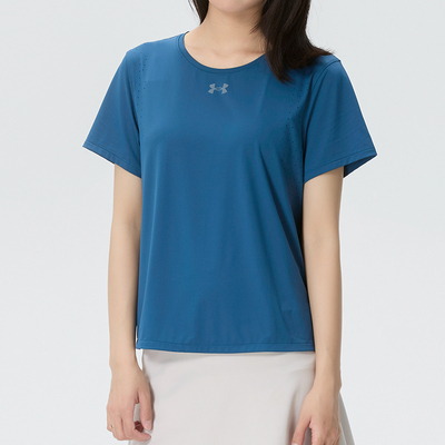 UA安德玛官方女子T恤2026夏季新款蓝色训练短袖透气运动服6009536