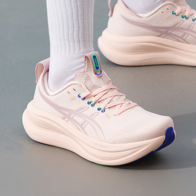 亚瑟士女鞋春季新款GEL-NIMBUS 28跑步鞋户外慢跑鞋运动鞋训练鞋