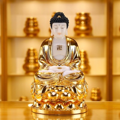 速发西方三圣佛像 汉白玉阿金观音贴家陀佛大势至菩萨 弥用佛祖摆