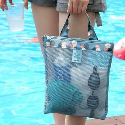Beach swimsuit net storage bag storage bag handbag泳衣网包