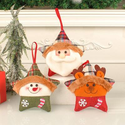 Santa Elk Christmas tree ornament pentagram figure pendant