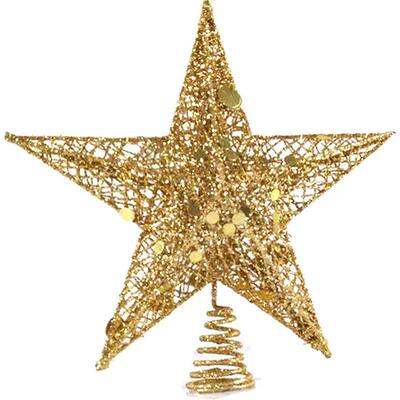 Golden Christmas Tree Top Star Christmas Decoration