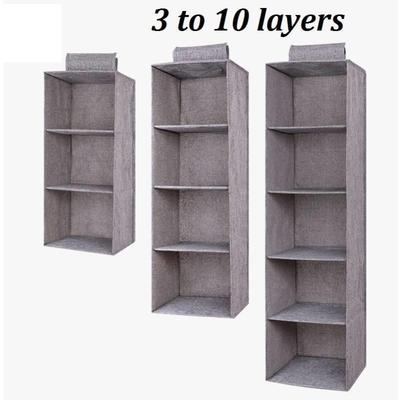 10 layers clothes hanging bags organizer storage cabinet
