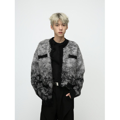 MTLCLOTHES男装|小香风撞色时尚慵懒感休闲宽松开衫毛衣外套百搭