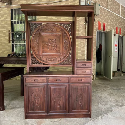 唐木1.28米福字隔厅柜订制北美色画纹款架花梨木中式玄关柜屏风