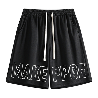 PPGE简约潮流轻薄透气休闲舒适版型弹力松紧夏季时尚新款休闲短裤
