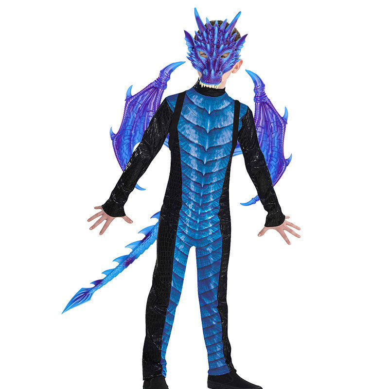 定制万圣节道具Halloween儿童派对装饰龙翅膀尾巴面具套装cosplay