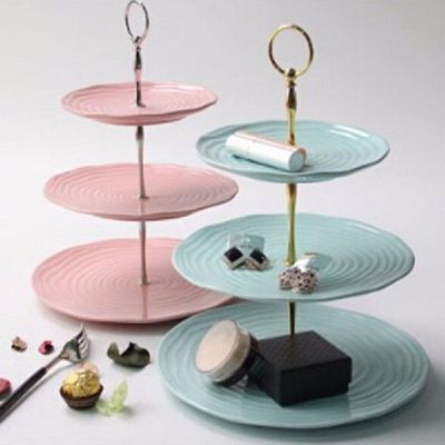 极速3 Tier Cake Fruit Plate CakeC Plate Stand Handle Fitting