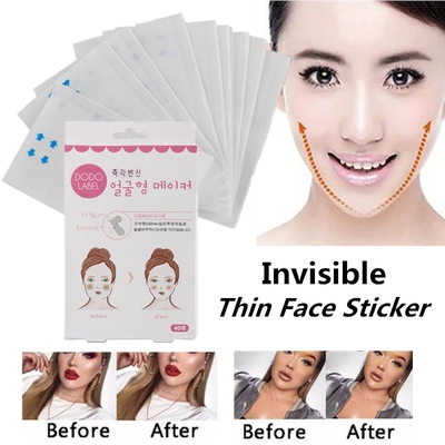 极速40Pcs/Box Invisible Thin Face Stickers FacRial Line Wrin