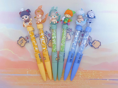 dimoo/zoraa（改娃）萌粒diy碎碎冰可爱卡通中性笔学生文具礼物