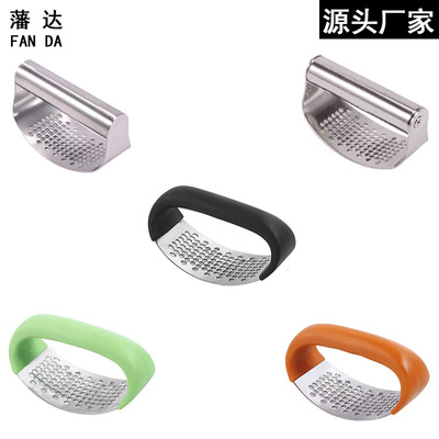 Garlic press tool, garlic puree tool, stainless steel garlic for home use, stir cutting, patting garlic powder, crushin