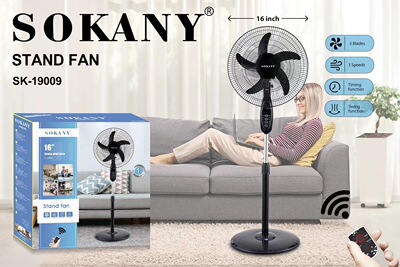 出口SOKANY19009风扇家用站立式电风扇可摇头定时落地扇STAND FAN