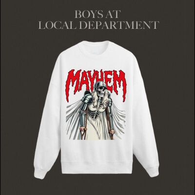 MAYHEM BALL LADY GAGA嘎嘎巡演周边粉丝自制印花圆领套头上衣