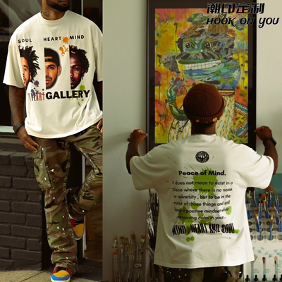 科尔JCole 德雷克Drake 肯尼KendrickLamar歌手联名美式短袖T恤di