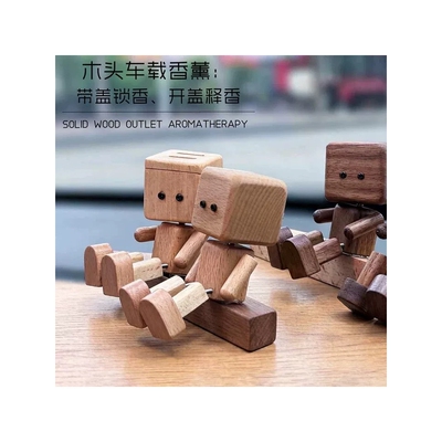 摇腿小木仔wobblylegwoody创意车载香薰摆件可爱抖腿小人送礼饰品