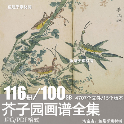 芥子园画传电子版 介子园画谱全集 康熙古籍原版国画绘画图片素材