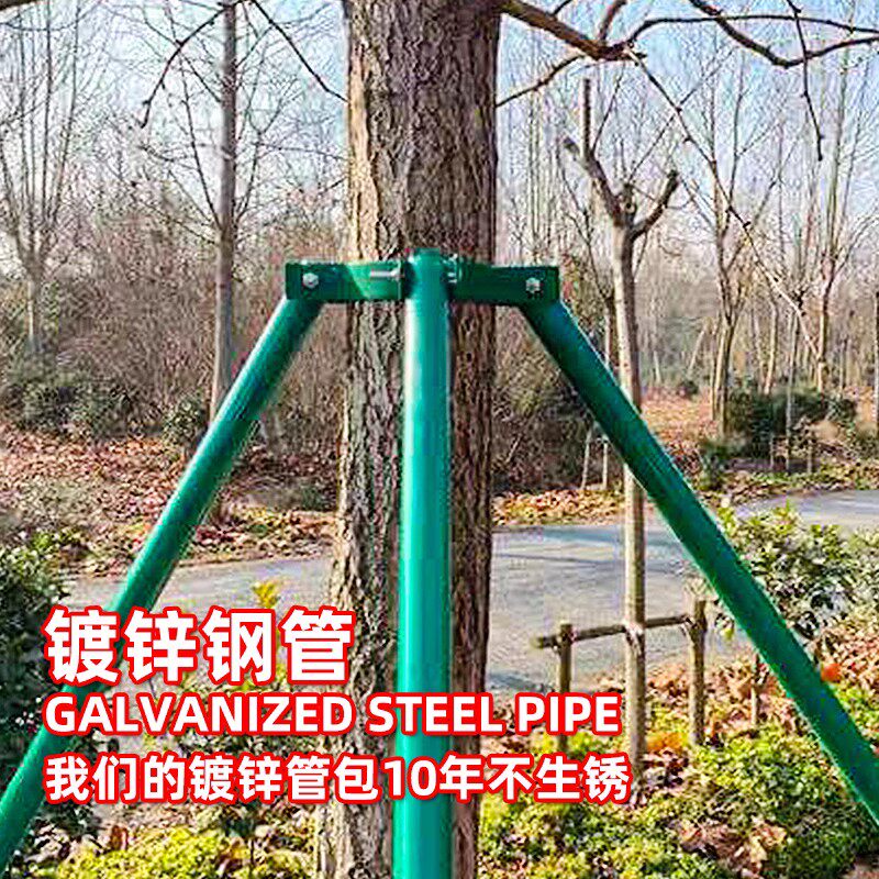 树木支撑架固定器镀锌钢管加厚防风固定支架园林绿化苗木树支架杆