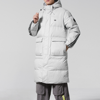 Adidas阿迪达斯三叶草男装女装2025冬季新款保暖连帽羽绒服KC2566