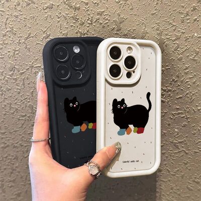 彩黑猫适用华为mate60/50/40手机壳P60P50P30/nova11/10/8/7/V40荣耀90/80/70/潮牌动漫软壳pronova4/12Pro