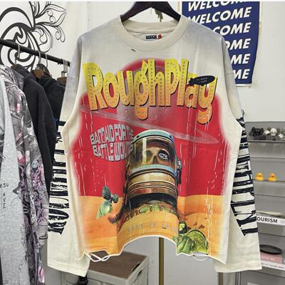 Roughplay潮牌字母烫钻复