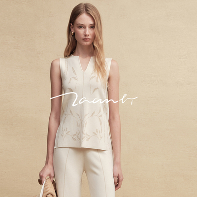 Zaanli暂离 26春夏新品 真丝混纺金银线提花度假针织背心